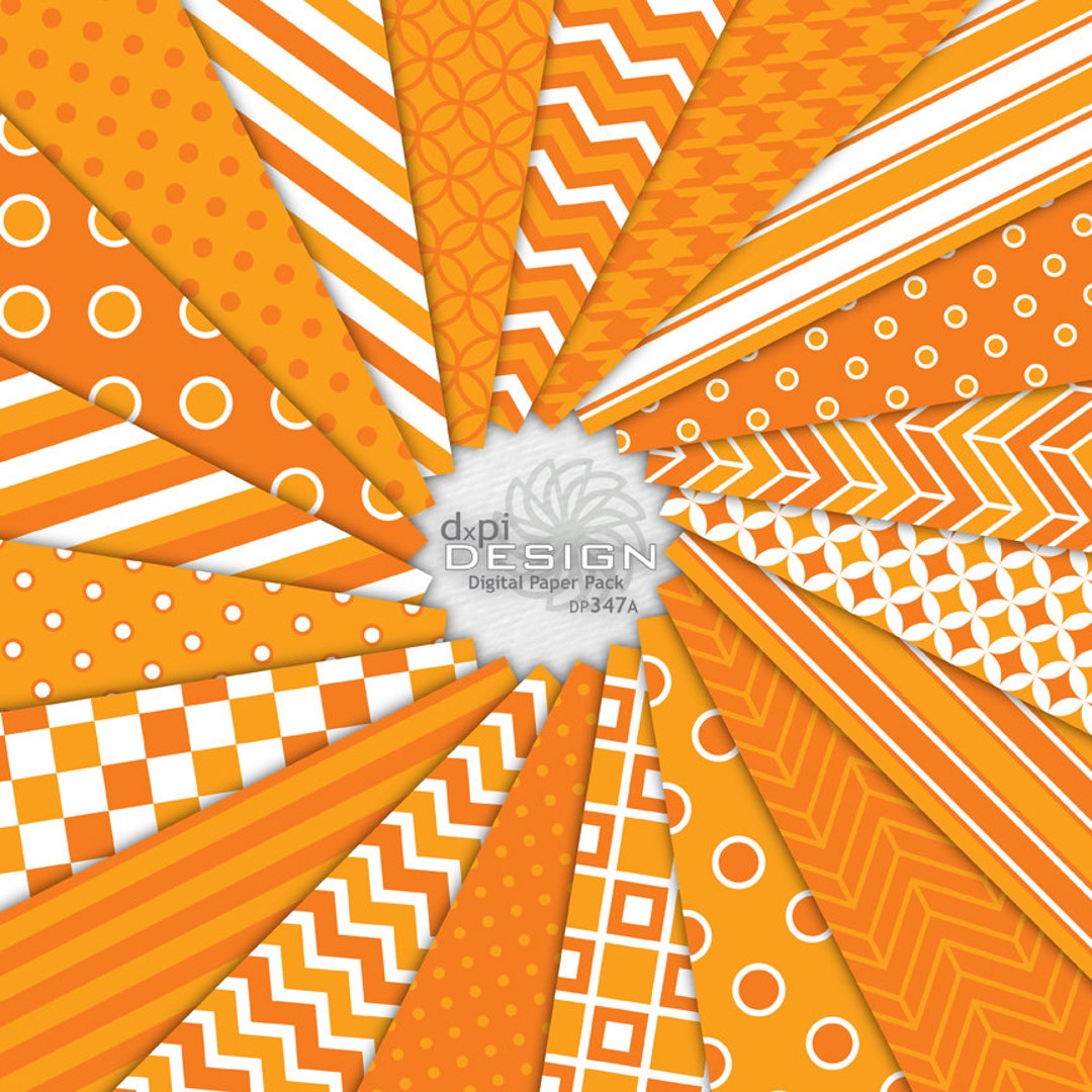 Orange Digital Paper & Printable Scrapbook Images - Orange Background ...