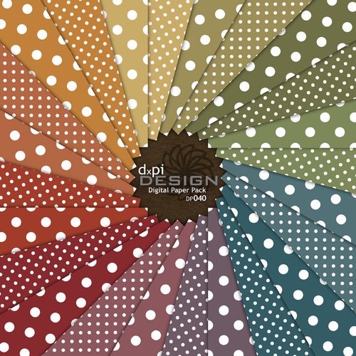 Polka Dots Clipart Digital Background Printable Hobby Paper | Etsy