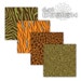 Retro Safari - Digital Animal Print Paper in Orange Green & Brown ...
