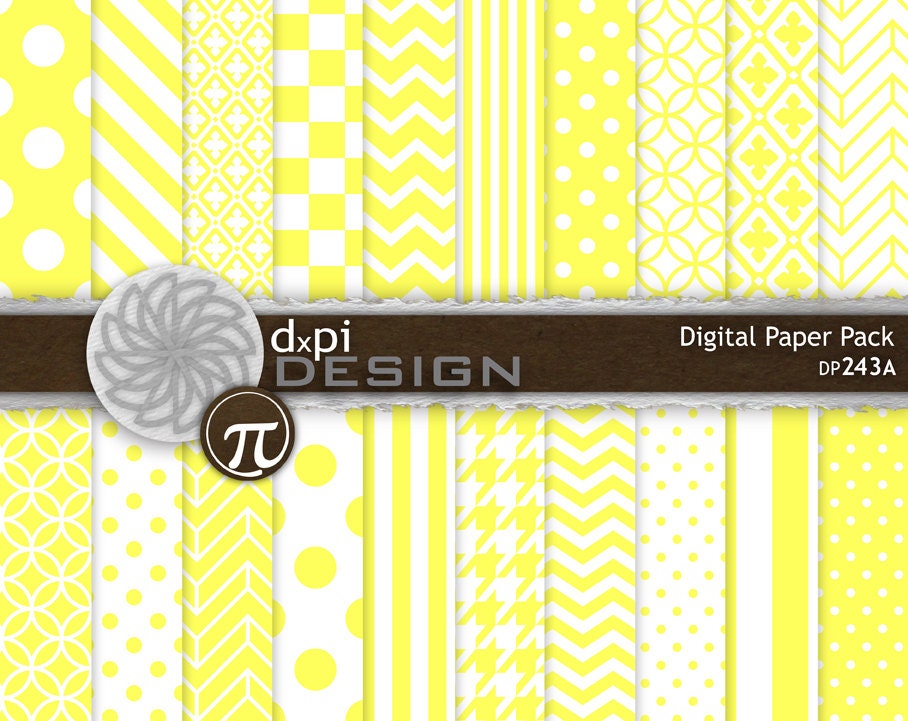 SUNSHINE - Bright Yellow Digital Background Patterns and Printable ...