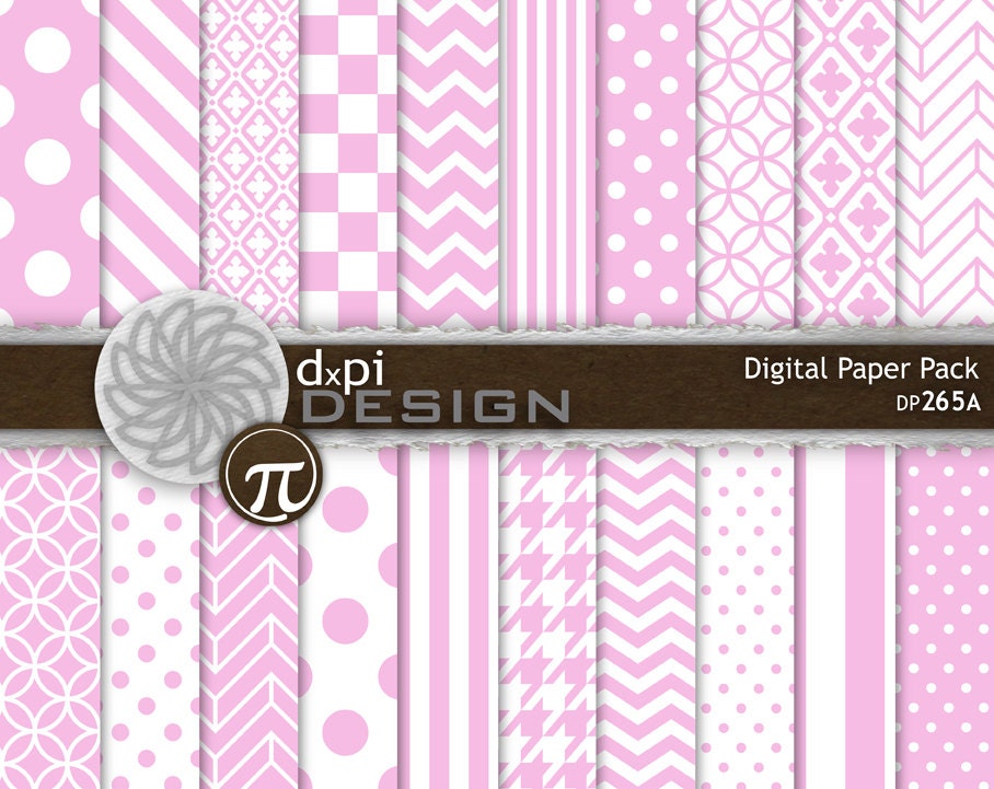 Pink Digital Paper and Printable Scrapbooking Backgrounds - Digital ...
