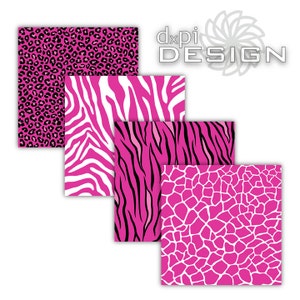 Pink Animal Print - Digital Paper & Printable Backgrounds - Pink Zebra ...
