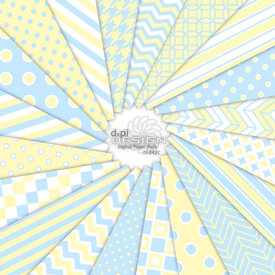 Blue and Yellow - Digital Papers & Printable Backgrounds for ...