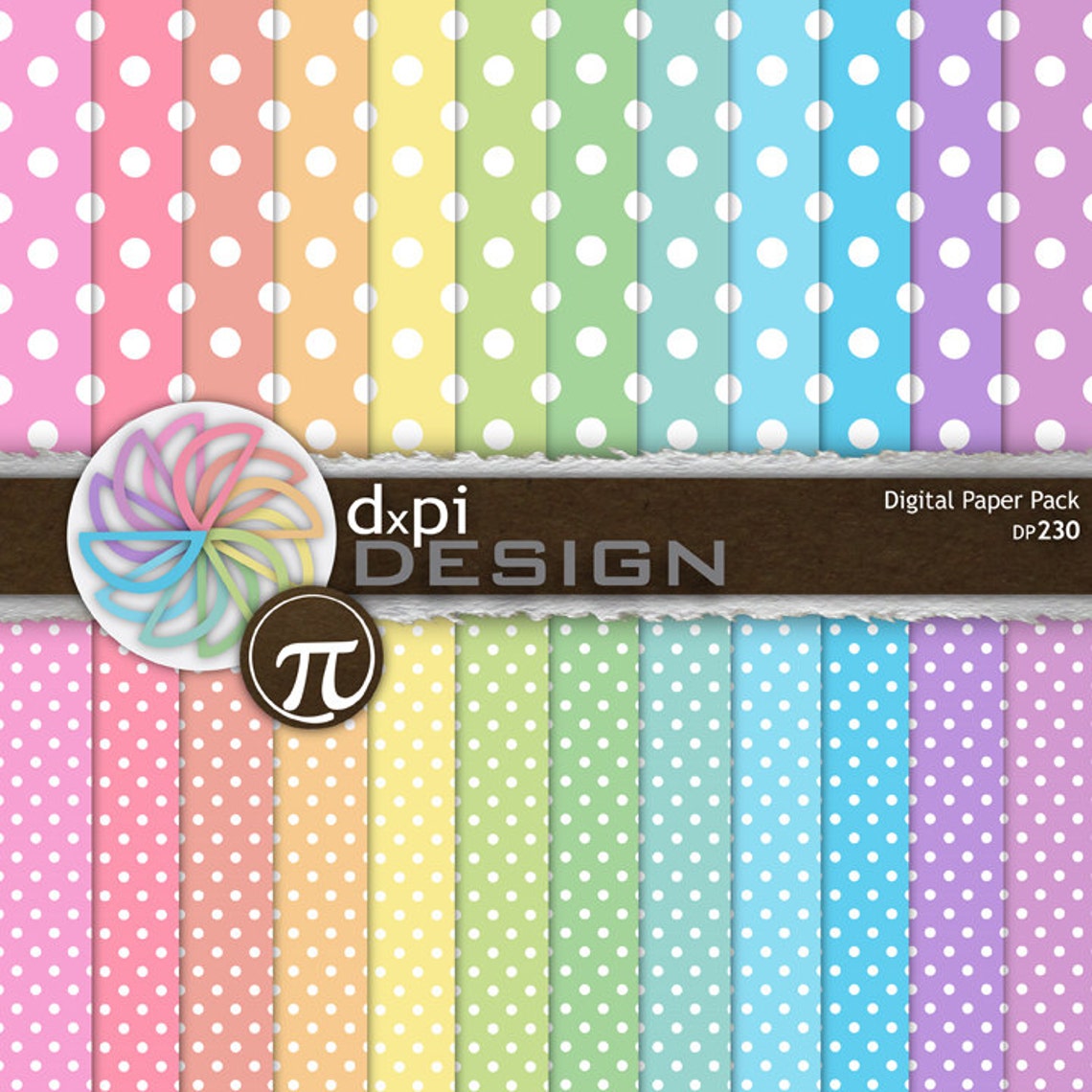 Bright Pastel Polka Dots Digital Paper & Background Images for ...