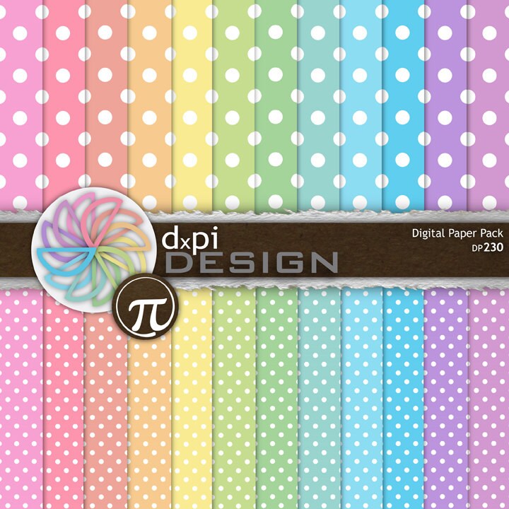 Bright Pastel Polka Dots Digital Paper & Background Images for ...