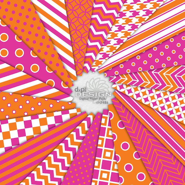 Hot Pink and Orange - Etsy