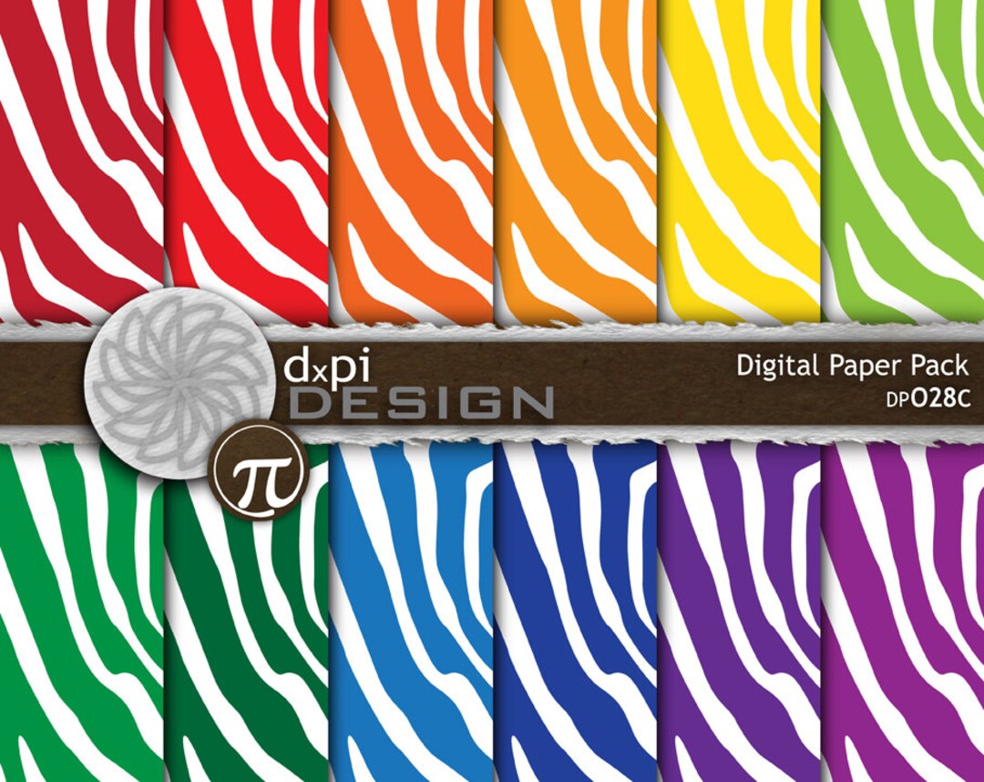 Digital Zebra Animal Print Backgrounds - Digital Scrapbook Paper in ...