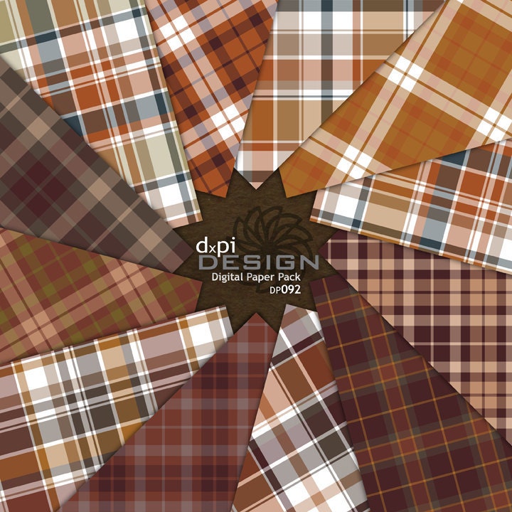Autumn Plaid Digital Paper & Printable Background Images - Etsy