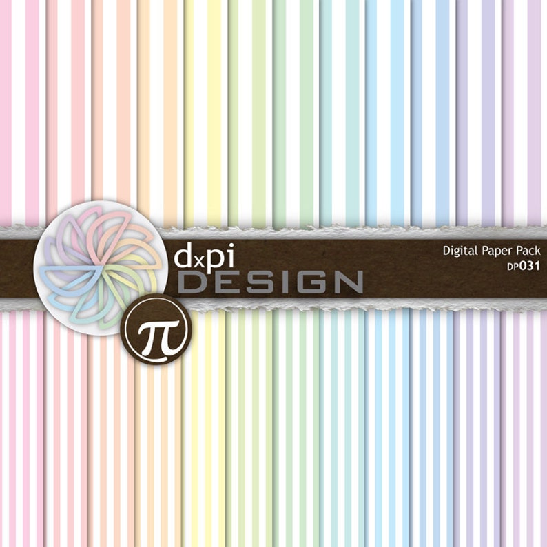 Soft Pastel Stripes - Digital Paper and Background Images for ...