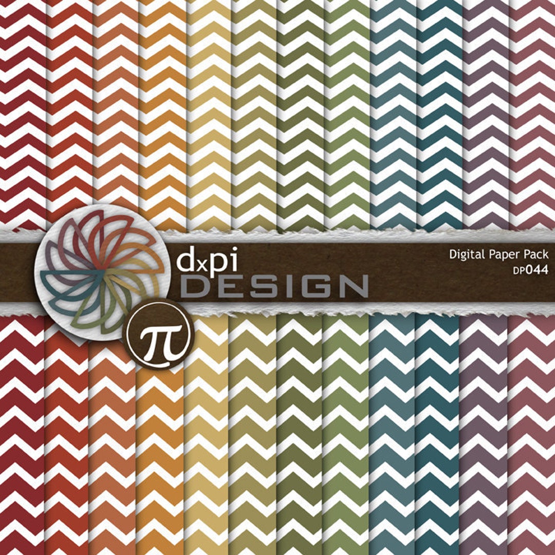 Earthtone Chevron Digital Paper & Printable Background Images - Digital ...