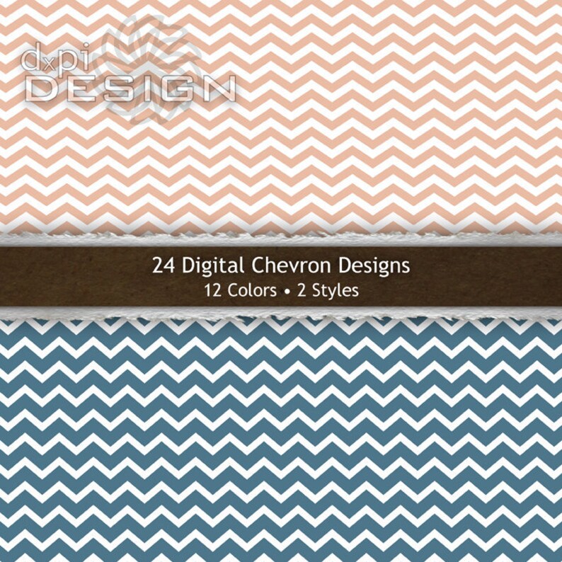 Digital Chevron Scrapbook Paper Digital Images in Pink, Cream, Blue ...