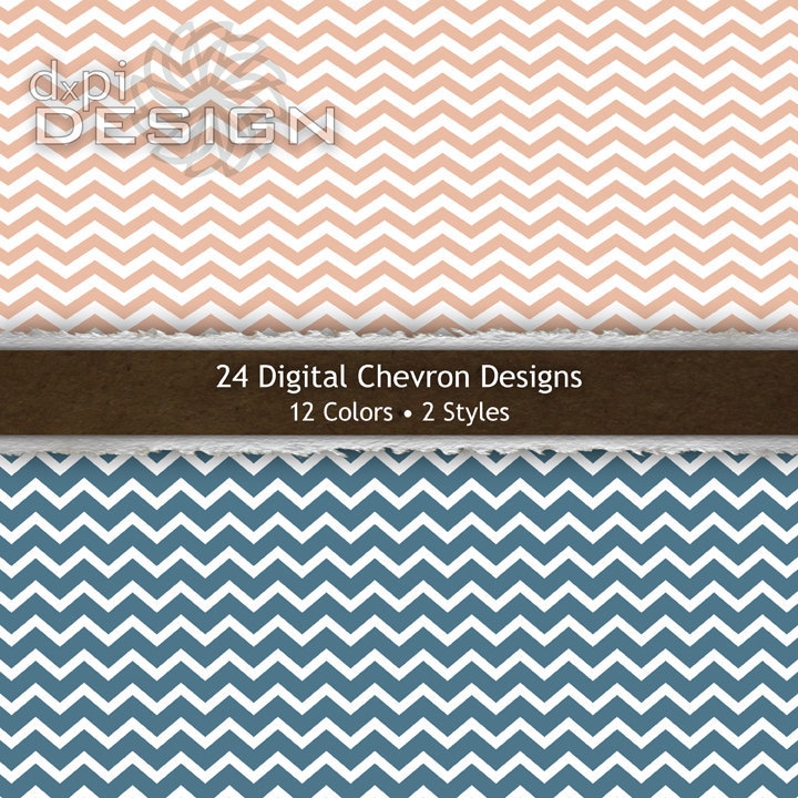 Digital Chevron Scrapbook Paper - Digital Images in Pink, Cream, Blue ...