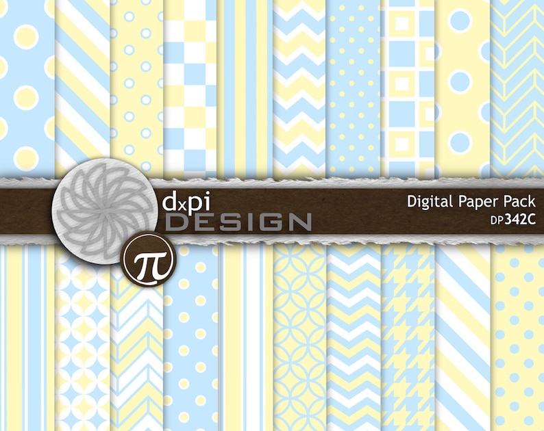 Blue and Yellow - Digital Papers & Printable Backgrounds for ...