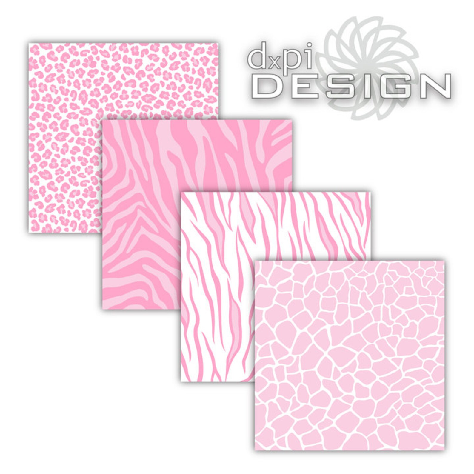 Light Pink Animal Prints - Pink Digital Scrapbook Paper - Baby Pink ...