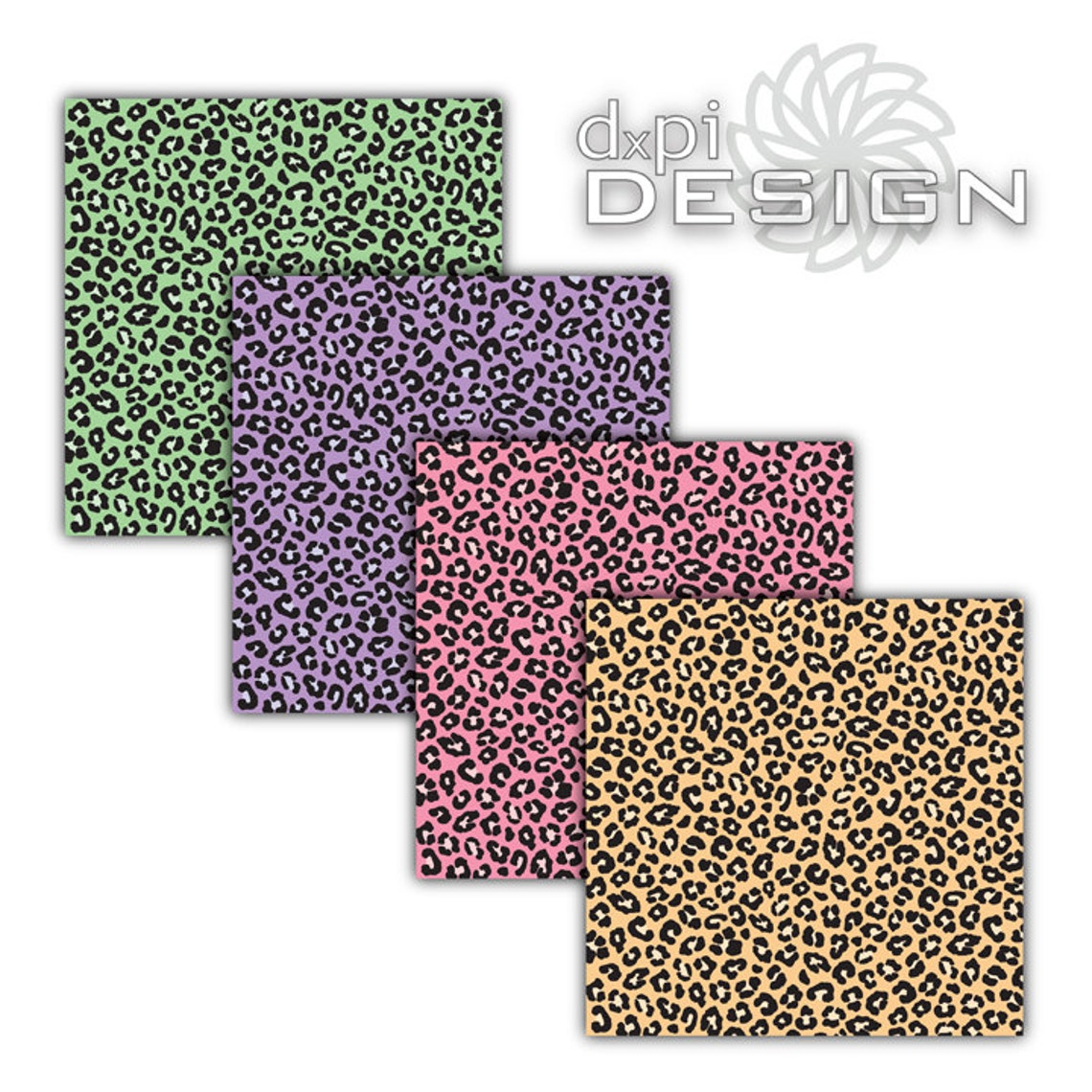 Pastel Rainbow Leopard Print Digital Animal Print Paper Printable ...