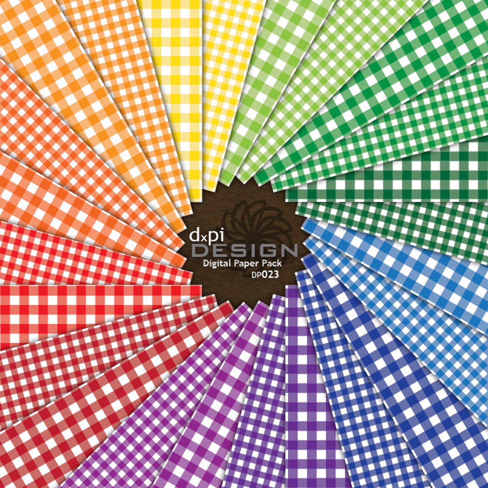 Gingham Digital Scrapbook Paper and Classic Picnic Plaid Backgrounds in ...