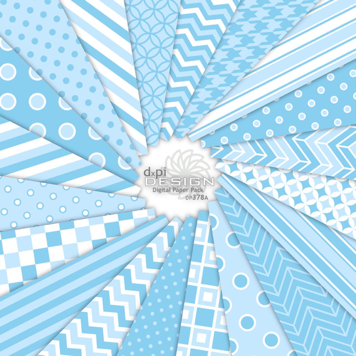 Light Blue Digital Paper and Printable Background Patterns - Pastel ...