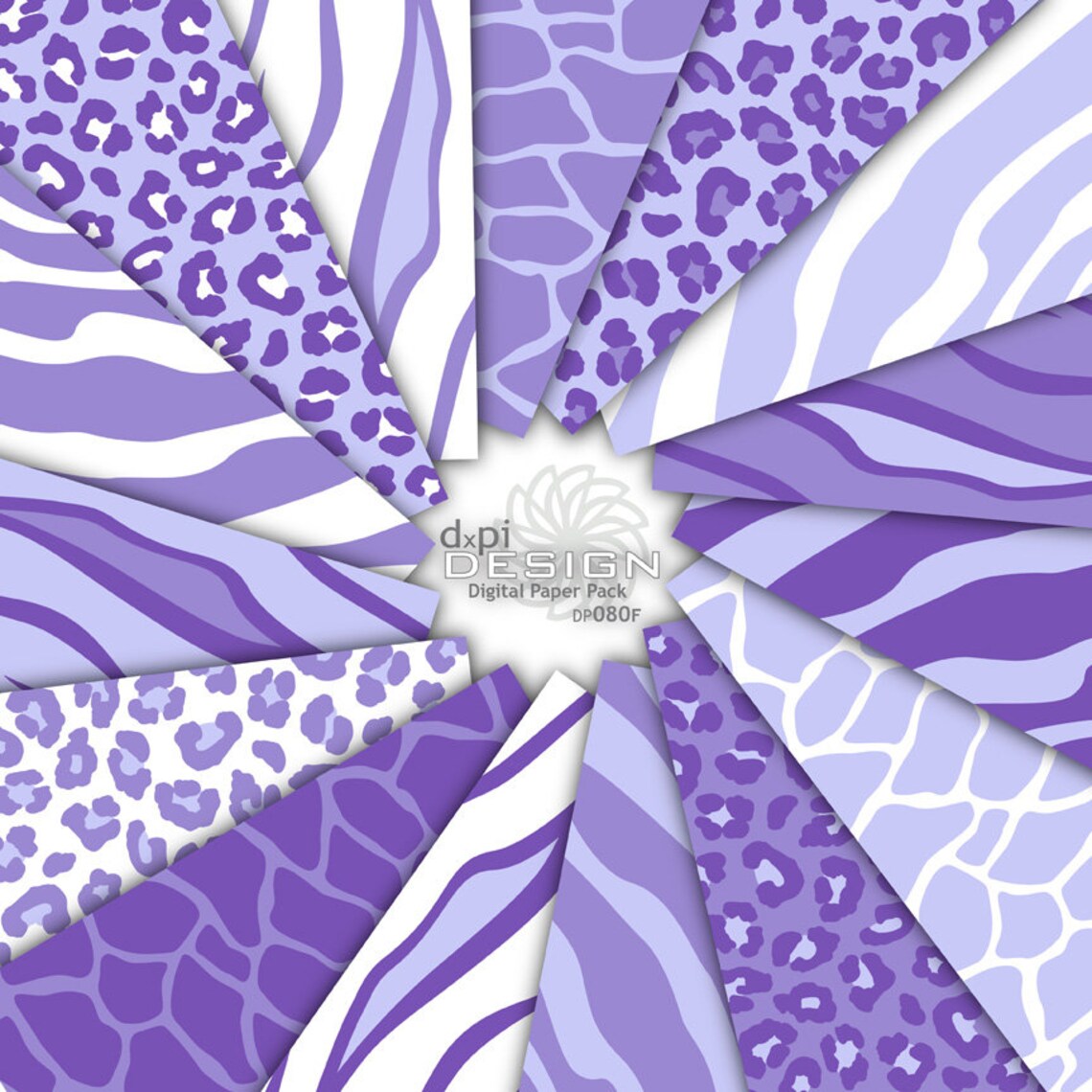 Purple Animal Prints Digital Paper & Printable Designs | Etsy