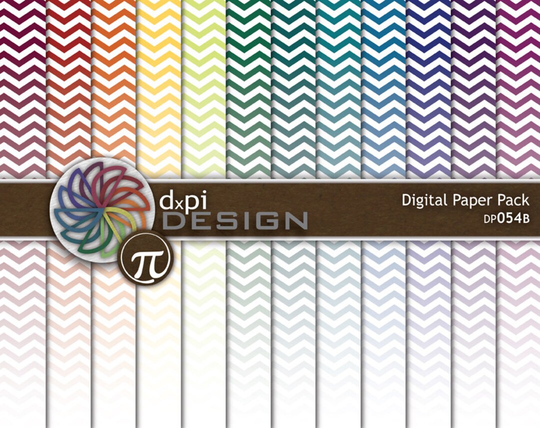 Jeweltone Ombre Chevron Digital Paper & Printable Background Images ...