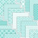 Aqua Blue Digital Damask Paper & Background Designs for Scrapbooking ...