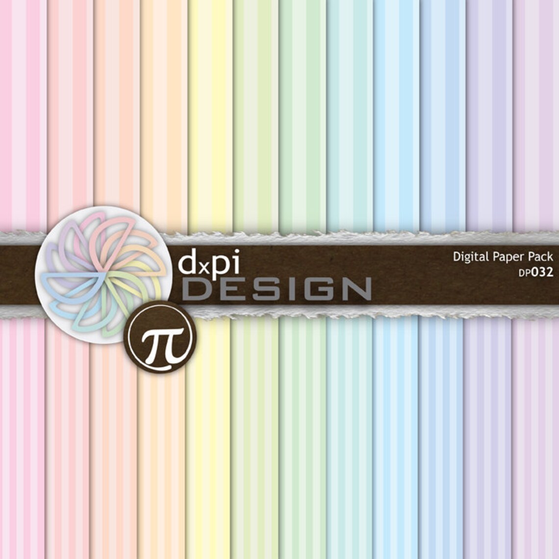 Soft Pastel Two Tone Stripes - Digital Paper Backgrounds for ...