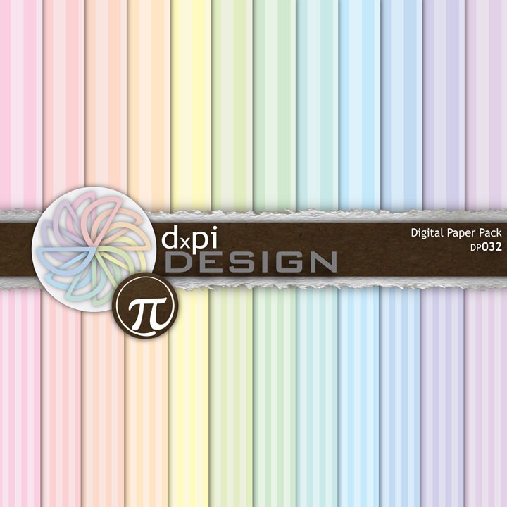 Soft Pastel Two Tone Stripes - Digital Paper Backgrounds for ...
