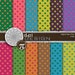 Digital Polka Dot Backgrounds Digital Scrapbook Papers in Bright, Multi ...