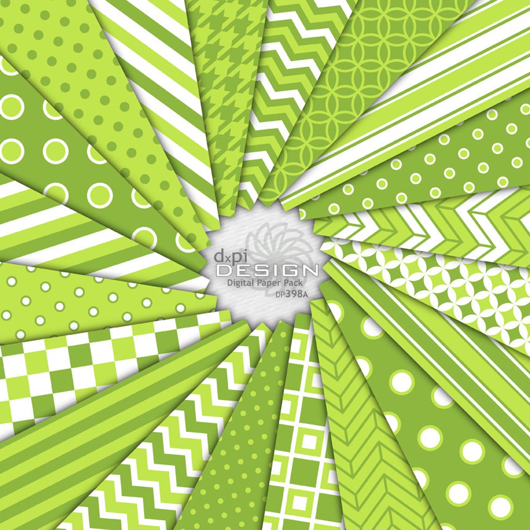 Bright Green Digital Paper & Printable Background Images, Digital ...
