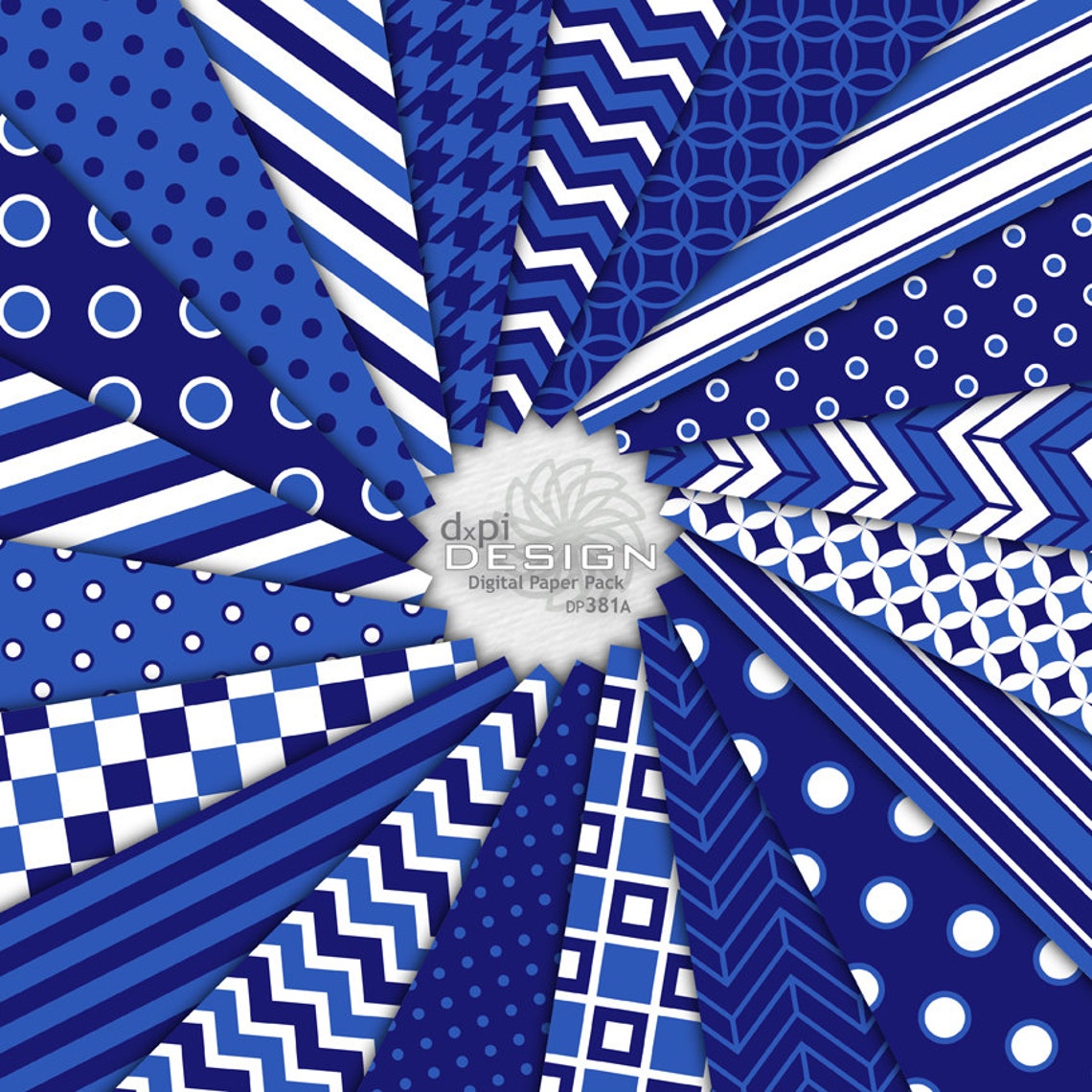 Dark Blue Digital Paper and Printable Background Patterns - Blue ...
