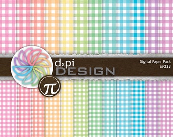 Soft Pastel Gingham Digital Paper and Background Images Digital Pastel ...