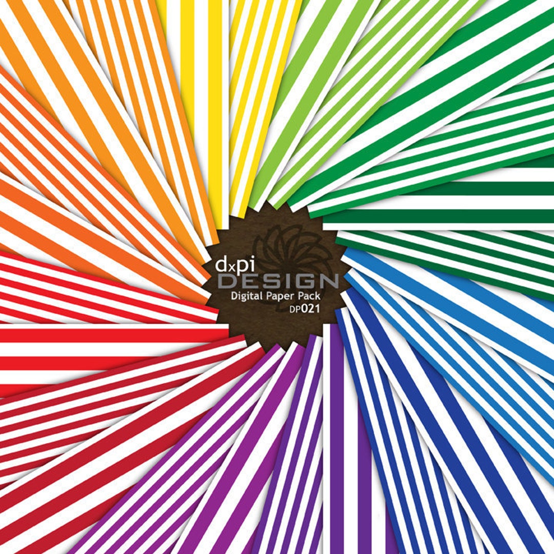 Classic Stripes - Digital Scrapbook Papers and Printable Background ...