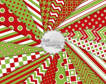 Digital Christmas Plaid Scrapbook Paper Background Images | Etsy