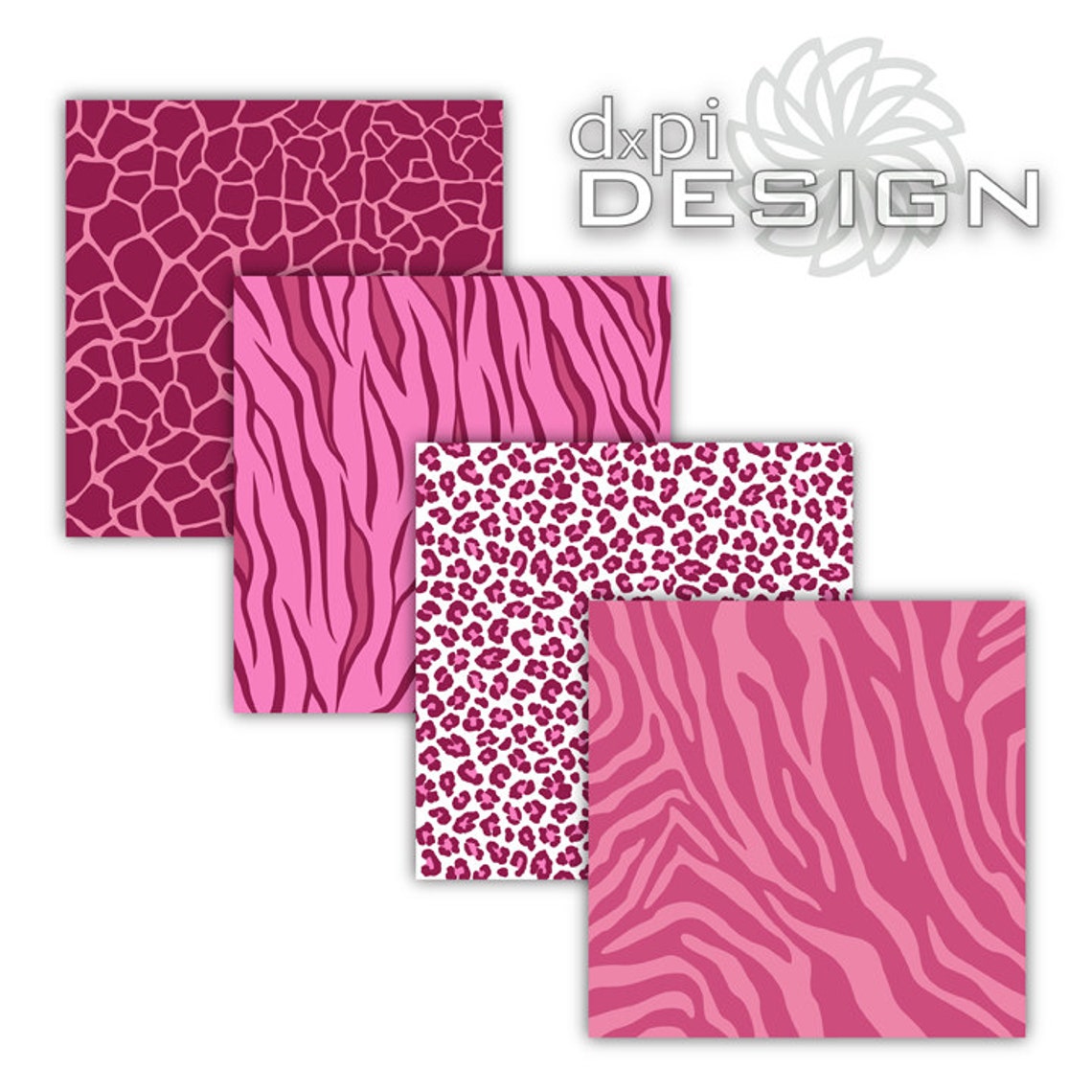 Pink Animal Print - Digital Paper & Printable Backgrounds - Pink Zebra ...