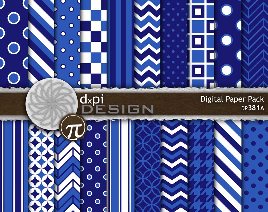 Dark Blue Digital Paper and Printable Background Patterns - Blue ...