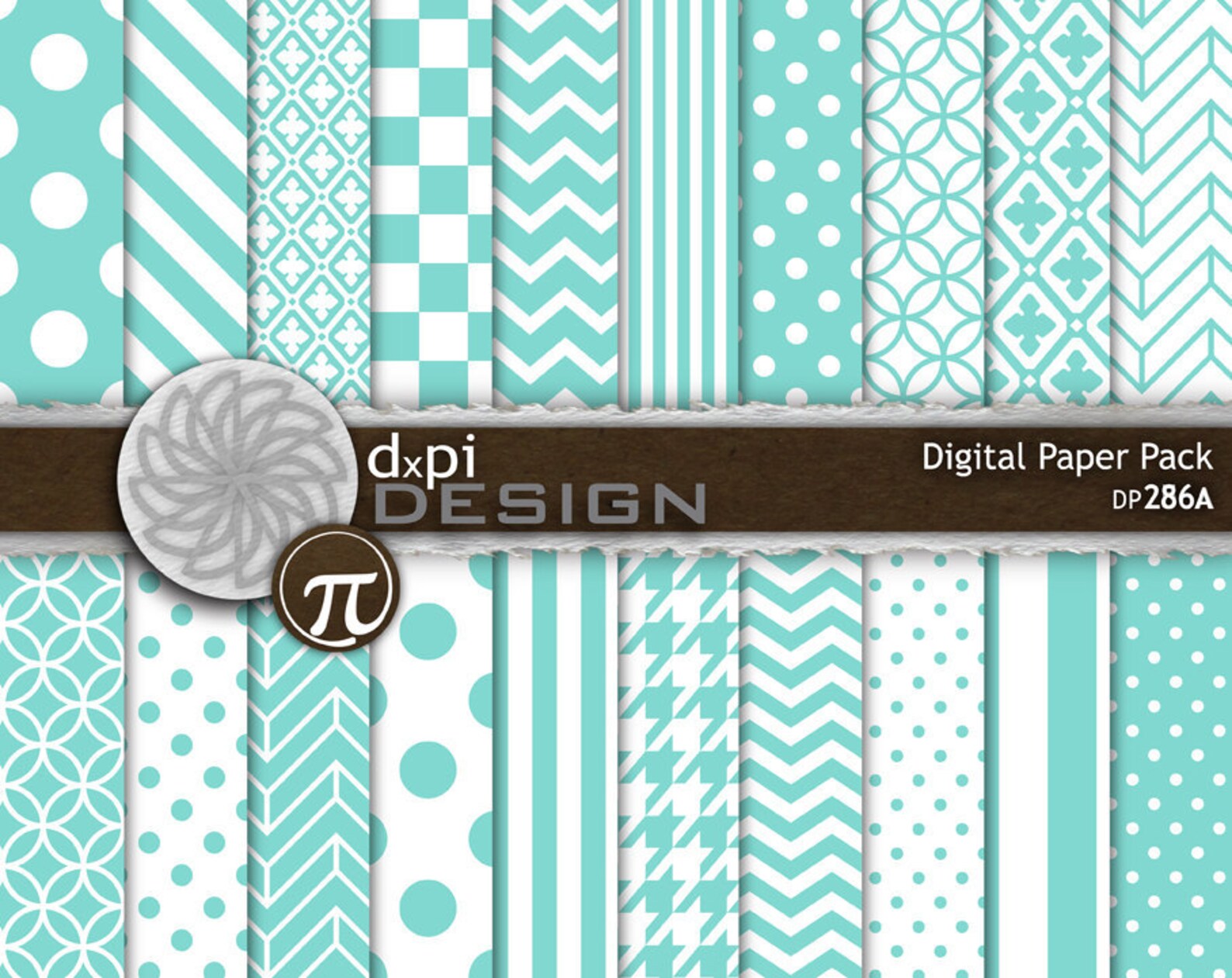 Aqua Blue Digital Scrapbook Paper & Printable Background Patterns ...