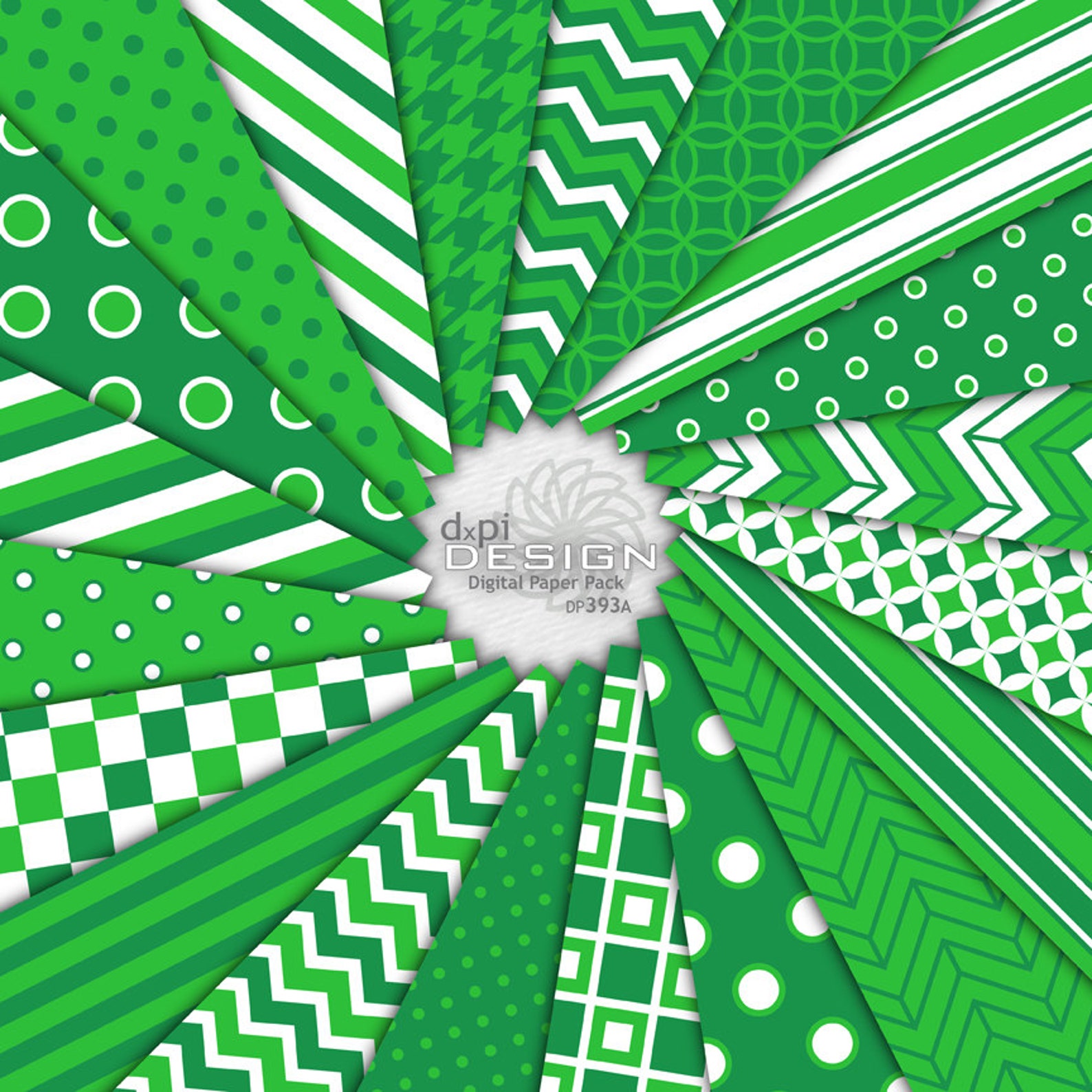 Green Digital Paper Pack and Printable Background Images - Etsy