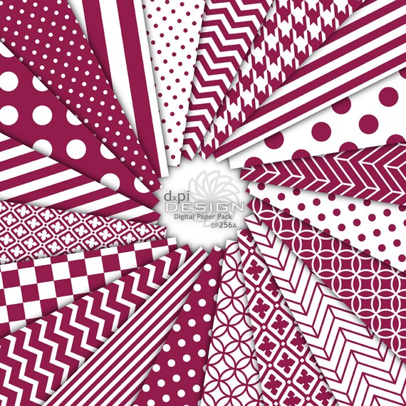 RHUBARB Digital Paper and Printable Background Patterns | Etsy