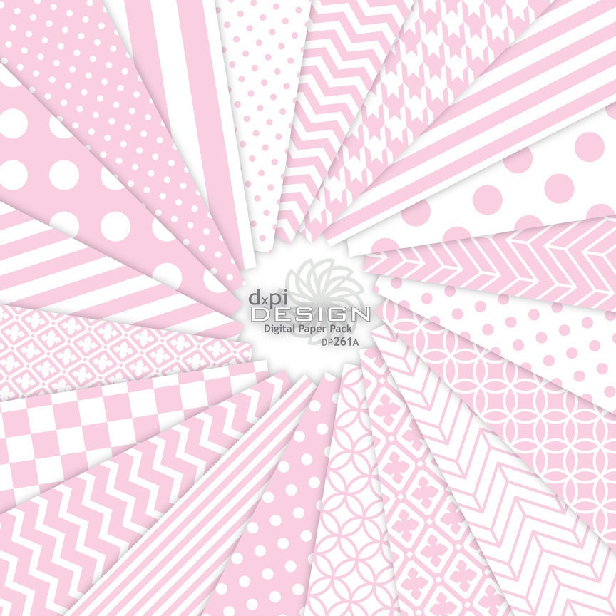 Soft Pastel Pink Digital Paper and Printable Background Patterns ...
