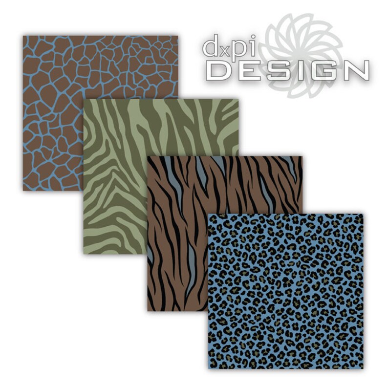 Earthtone Animal Print Digital Paper & Background Images - Zebra ...