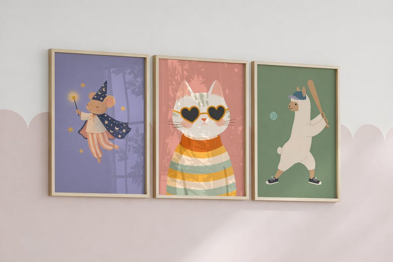 Nursery Poster Bundle Printable, 200+ Wall Art Prints, Baby Room Decor ...