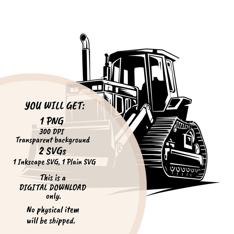 Bulldozer SVG PNG Clipart for Kids and Designers, Cartoon Construction ...