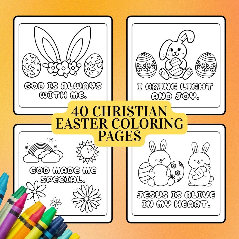 Christian Easter Coloring Pages for Kids 40 Printable Religious ...