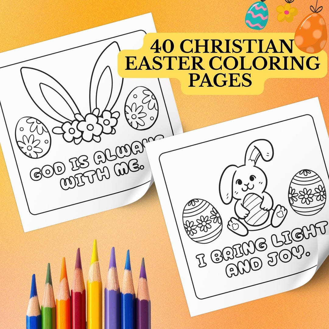 Christian Easter Coloring Pages for Kids 40 Printable Religious ...