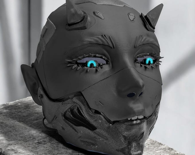 3D Model of Cyborg Mask V2 for 3dprint - Etsy Canada