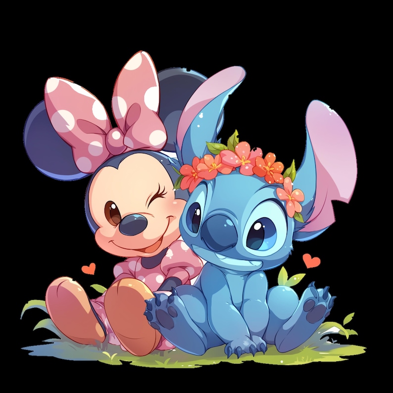 Stitch and Minnie PNG Clipart: High-resolution Graphics (digital ...
