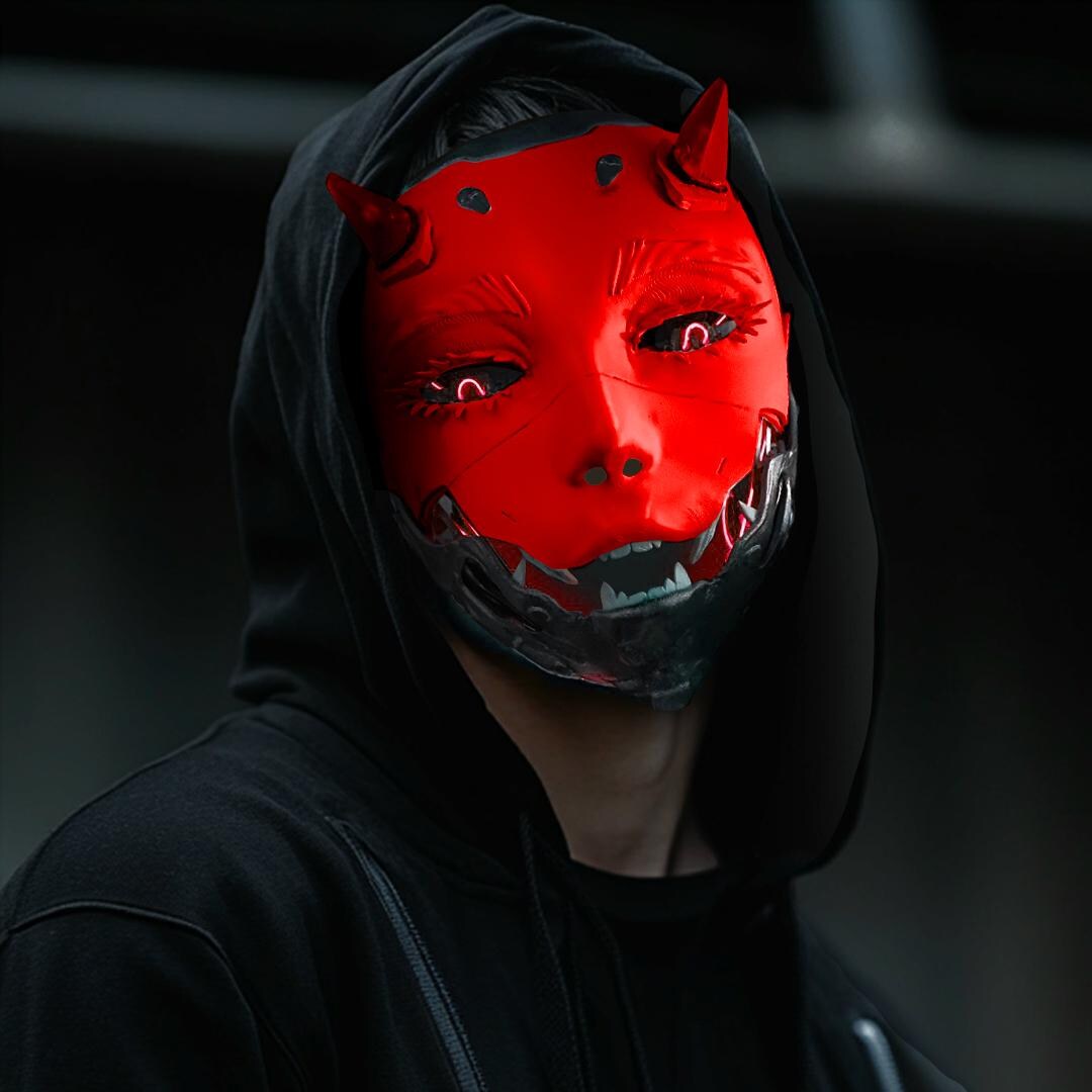 Horror Cyborg Mask Red - Etsy