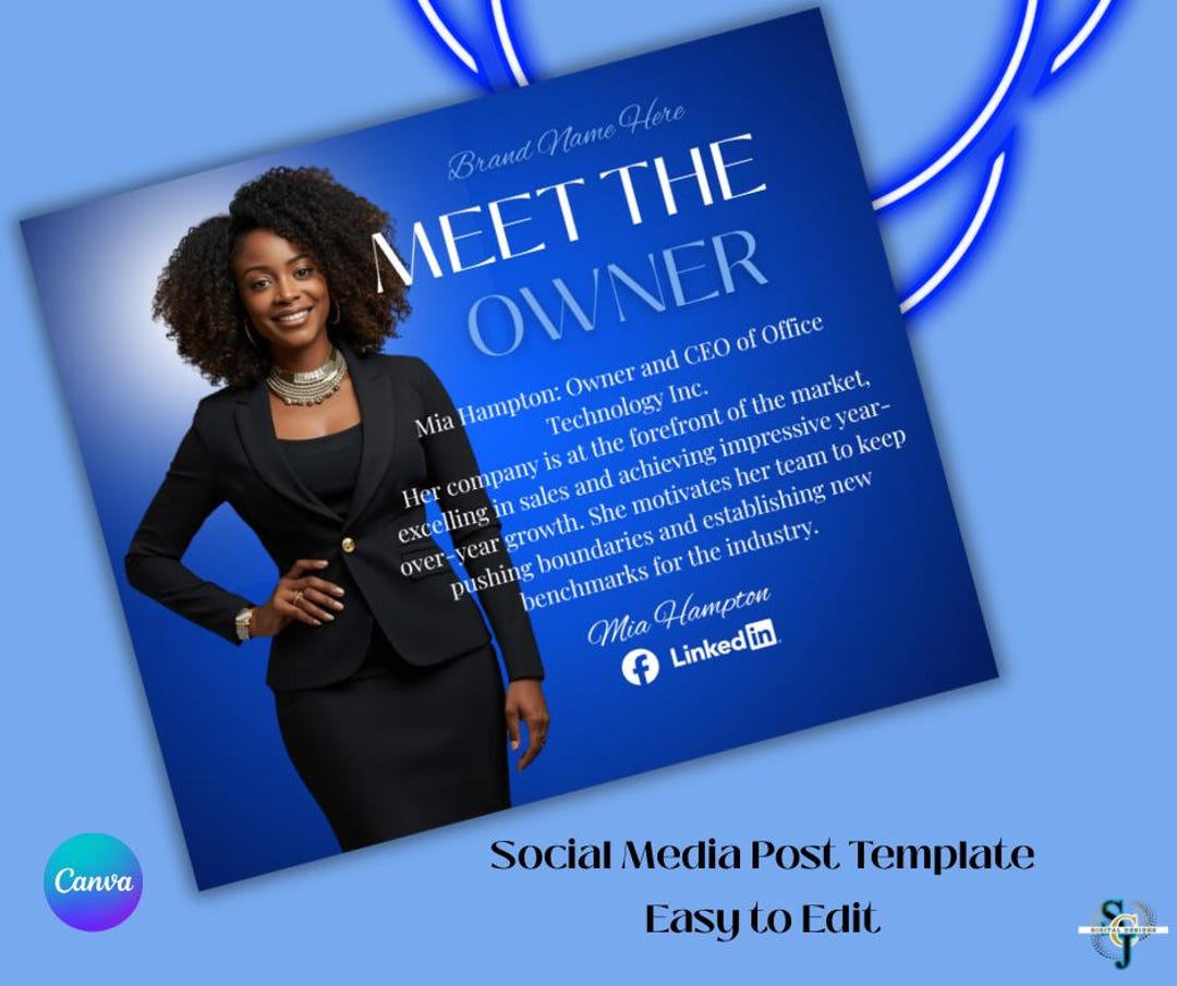 Meet the Owner Branding Template | Personal Brand Design | Editable ...
