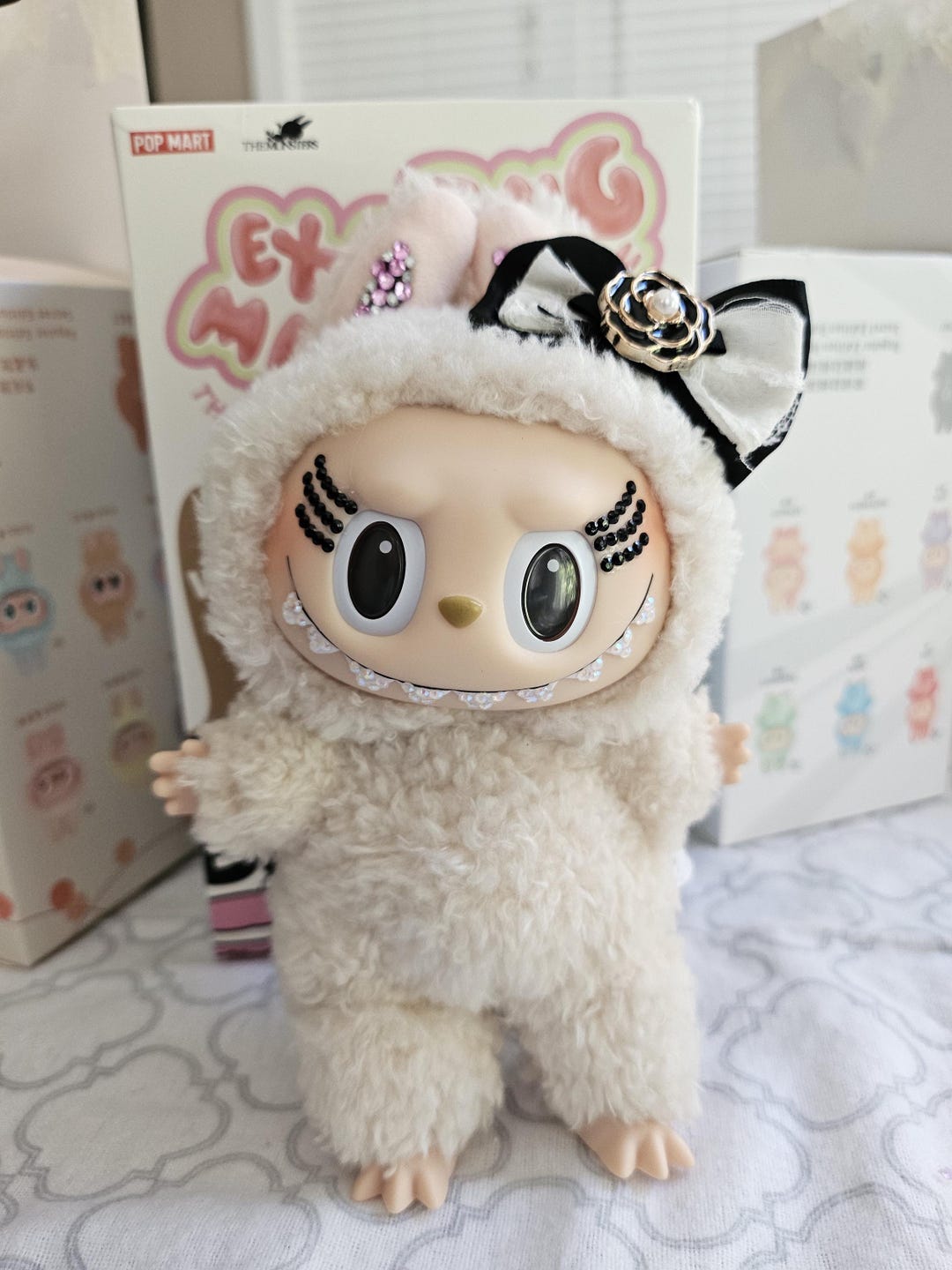 Beige Collectible Plush "monster" Encrusted With Rhinestones. Custom ...