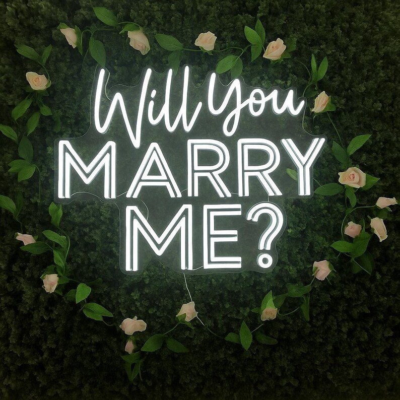 Custom Wedding Neon Sign, Custom Name Sign, Will You Marry Me Neon Sign ...
