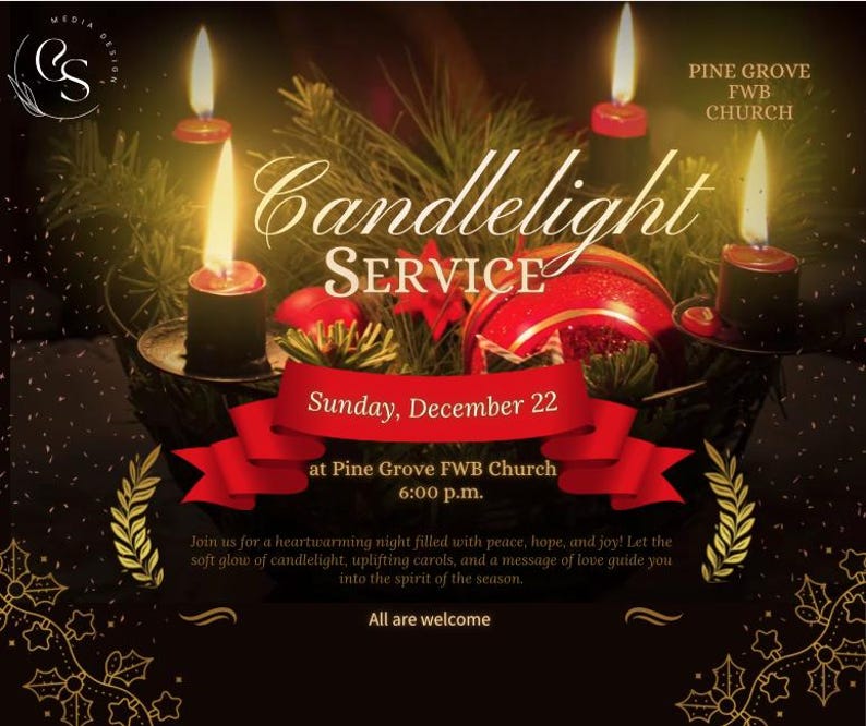 Candlelight Service Social Media Post - Etsy